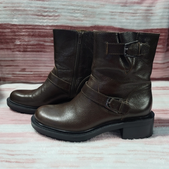 Botkier | Shoes | Botkier Marlow Womens Leather Sidezip Motorcycle ...